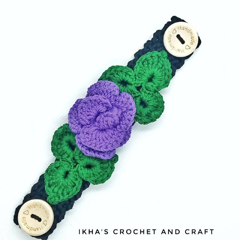 Handmade Crochet Face Mask Extender Flower